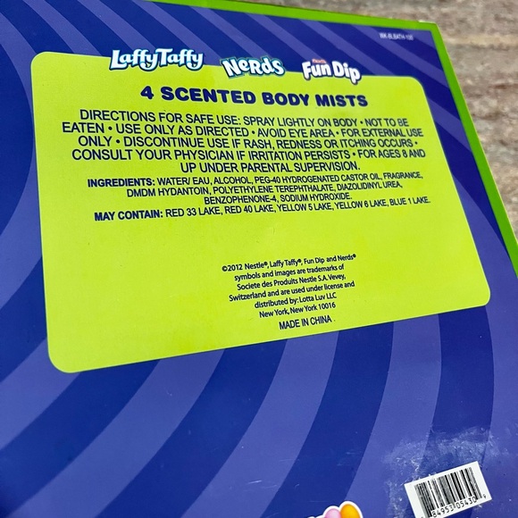 Lotta Luv | Bath, Skin & Hair | Nib Lotta Luv Nerds Laffy Taffy And Fun ...